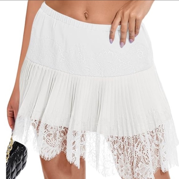 Amazon | Skirts | Amazon White Lace Mini Skirt | Poshmark